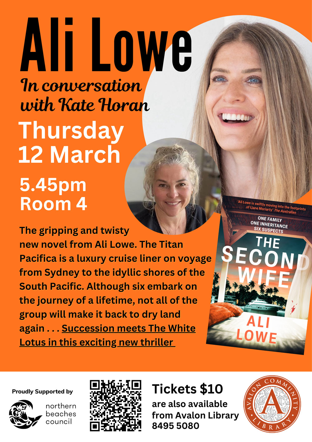 Author Talk with Ali Lowe Thursday 12 March | Avalon Beach Library